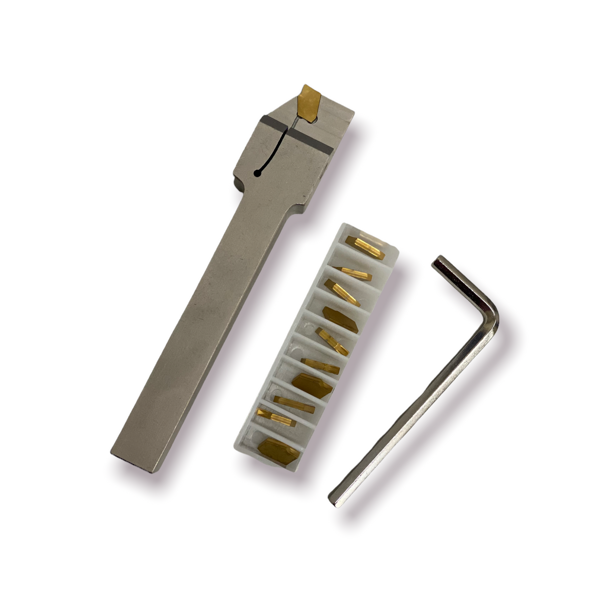 1/2" Right-Hand Indexable Parting Tool Holder with 10 pieces Carbide I ...